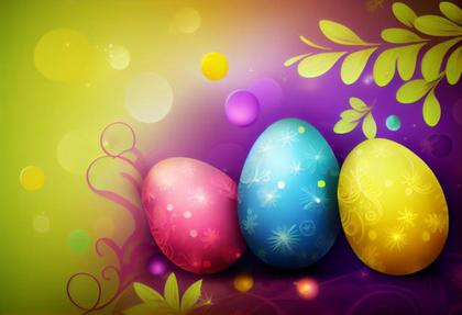 Free Download Colorful Easter Card Image