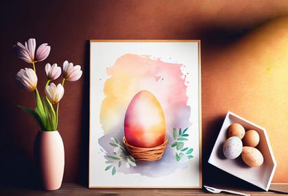 Free Download Colorful Easter Poster Background Image