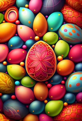 Free Download Colorful Easter Eggs Background Image