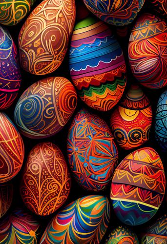 Free Download Colorful Easter Eggs Background