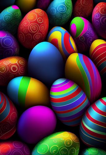Free Download Colorful Easter Eggs Background Image