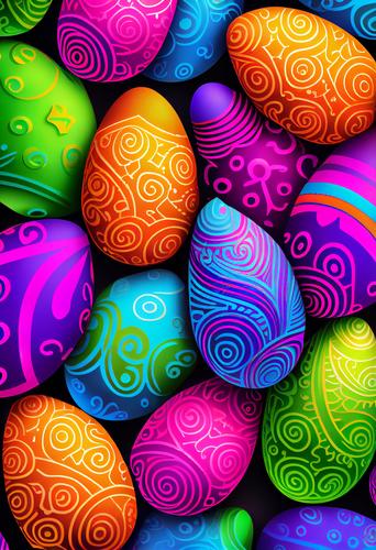 Free Download Colorful Easter Eggs Background
