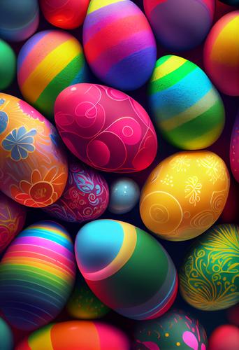 Free Download Colorful Easter Eggs Background Image