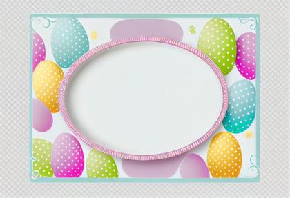 Free Download Colorful Easter Eggs Frame