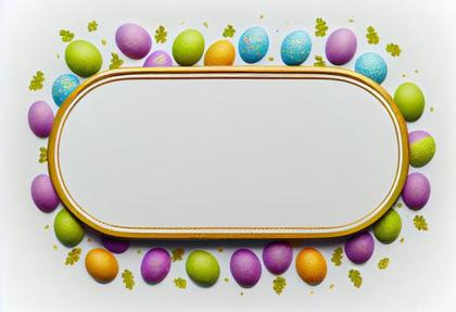 Free Download Colorful Easter Eggs Frame