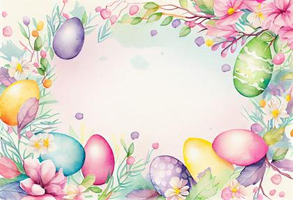 Free Download Pastel Color Easter Frame Image