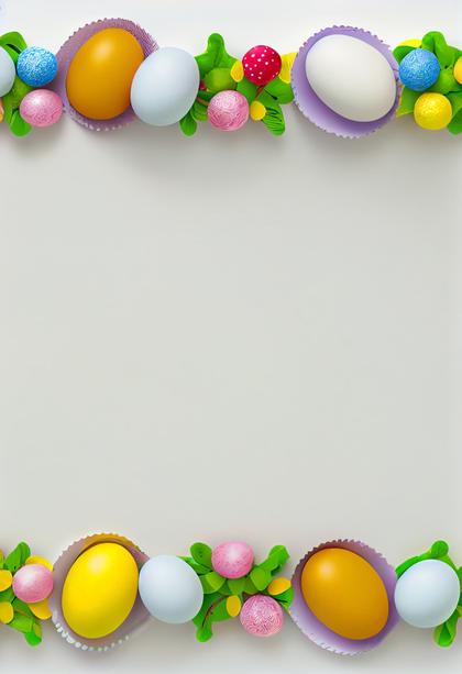 Free Download Colorful Easter Egg Border