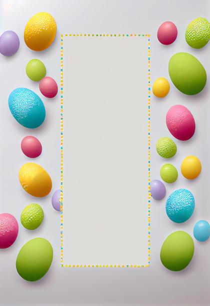 Free Download Colorful Easter Egg Border