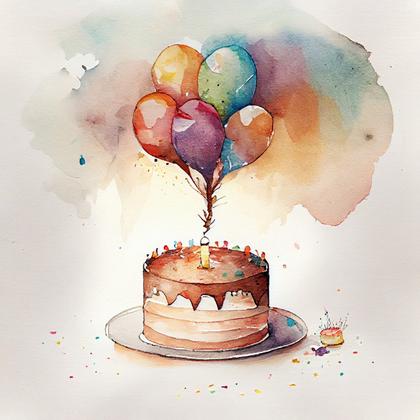 Free Download Watercolor Birthday Background