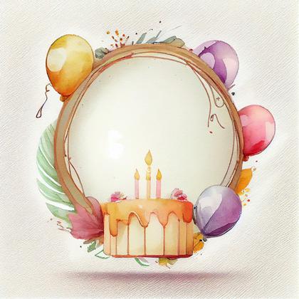 Free Download Watercolor Birthday Card Background Image