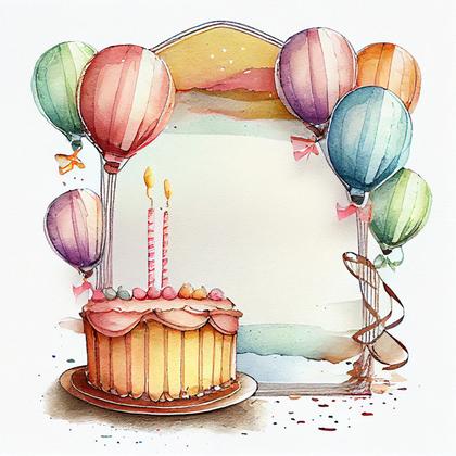 Free Download Watercolor Birthday Card Background Image