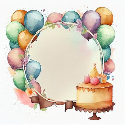 Free Download Watercolor Birthday Card Background Image