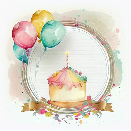 Free Download Watercolor Birthday Card Background Image
