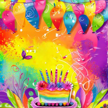 Free Download Colorful Happy Birthday Background