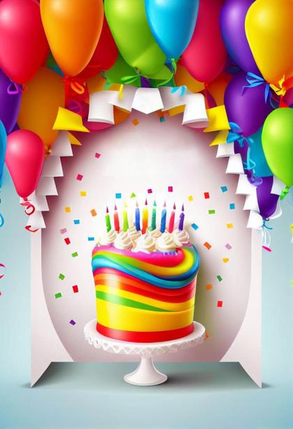 Kaleidoscope Of Colors: Colorful Happy Birthday Card Backgrounds ...