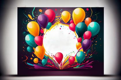 Free Download Colorful Birthday Card Background