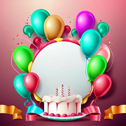 Free Download Colorful Birthday Card Background