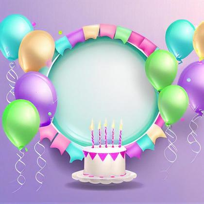 Free Download Colorful Happy Birthday Card Background Image