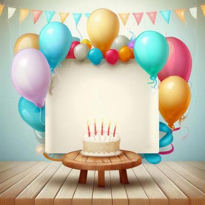 Free Download Colorful Birthday Card Background