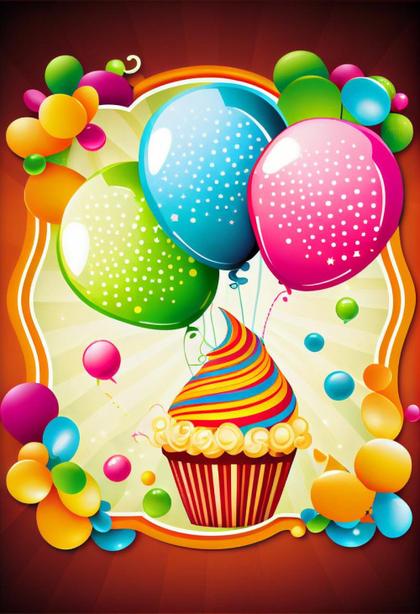 Free Download Colorful Birthday Card Background