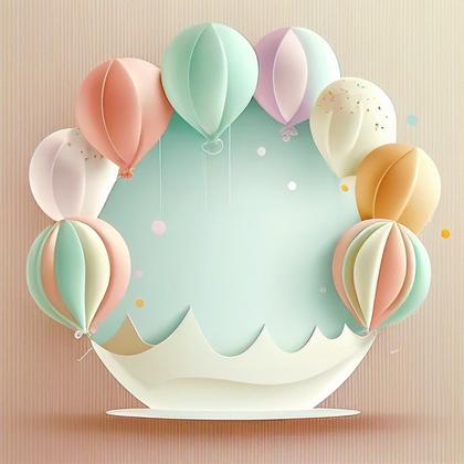 Free Download Pastel Color Happy Birthday Card Background