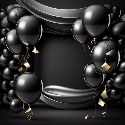 Free Download Black Happy Birthday Background Image
