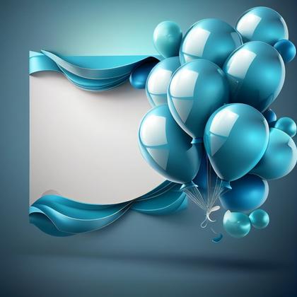 Free Download Blue Happy Birthday Background Image