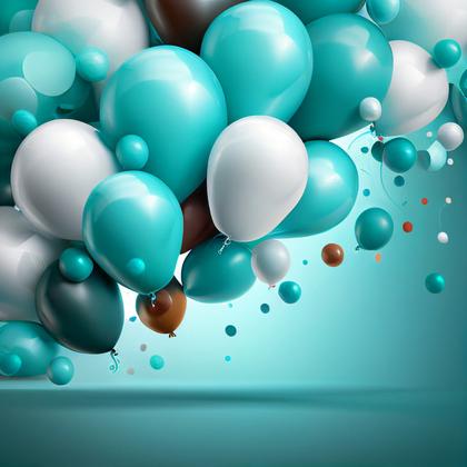 Free Download Cyan Happy Birthday Background Image
