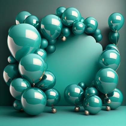 Free Download Turquoise Happy Birthday Card Background Image