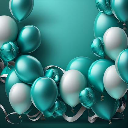 Free Download Turquoise Happy Birthday Card Background Image