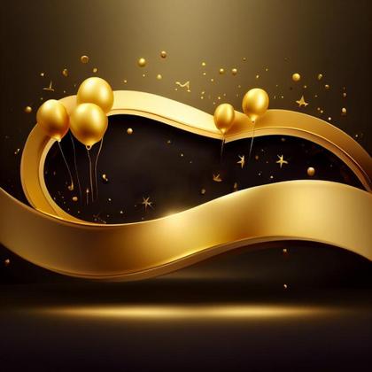Free Download Gold Birthday Background Image