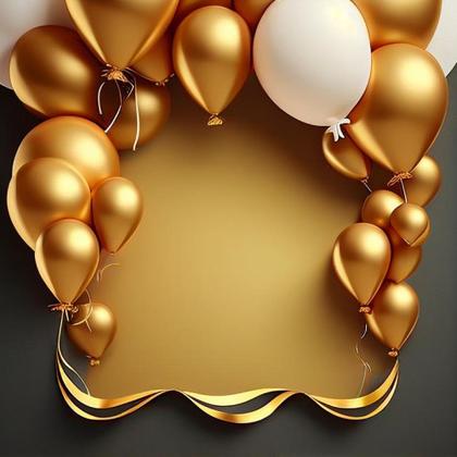 Free Download Gold Happy Birthday Background Image