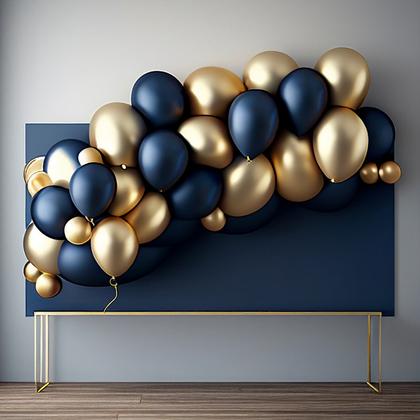 Elegance Defined: Navy and Gold Birthday Card Backgrounds | 123freevectors