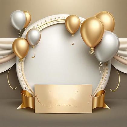Free Download Silver and Gold Birthday Background
