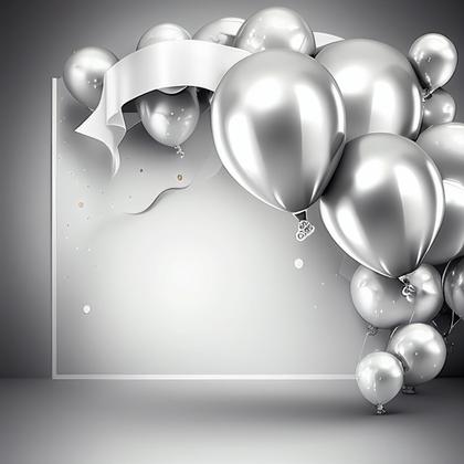 Free Download Silver Birthday Background