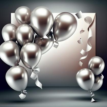 Free Download Silver Birthday Background