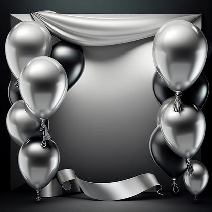 Free Download Silver Birthday Background