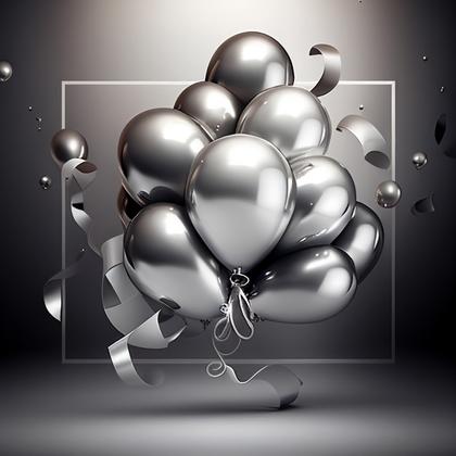 Free Download Silver Birthday Background