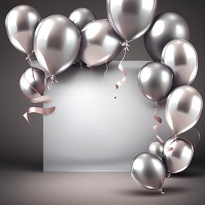 Free Download Silver Birthday Background Image