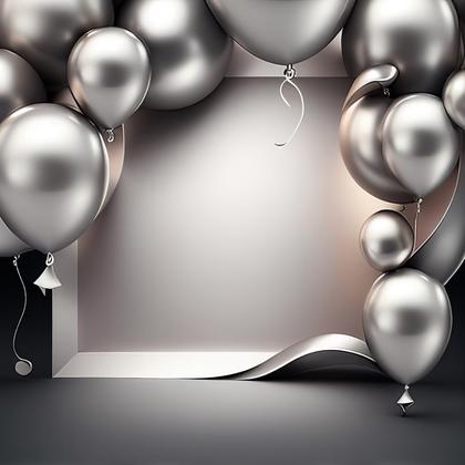 Free Download Silver Birthday Card Background Image