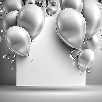 Free Download Silver Birthday Card Background Image