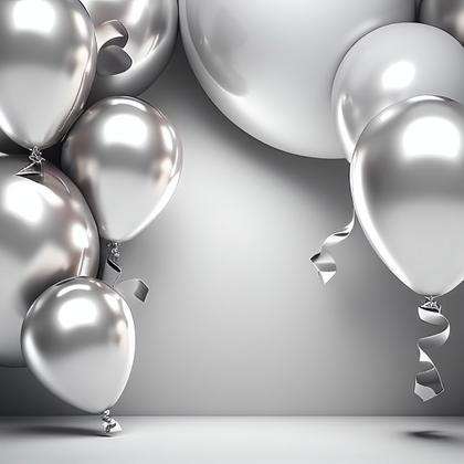 Free Download Silver Birthday Background