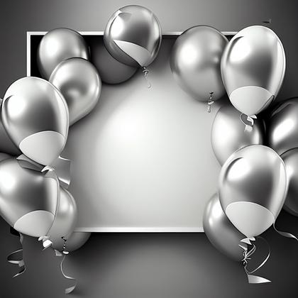 Free Download Silver Birthday Background