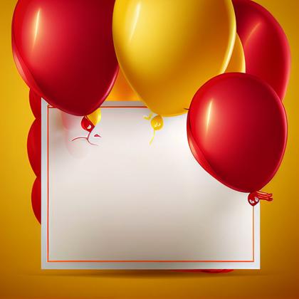 Free Download Red and Yellow Birthday Background Image