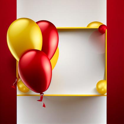Free Download Red and Yellow Birthday Background Image