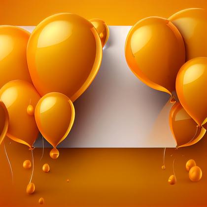 Free Download Orange Birthday Card Background