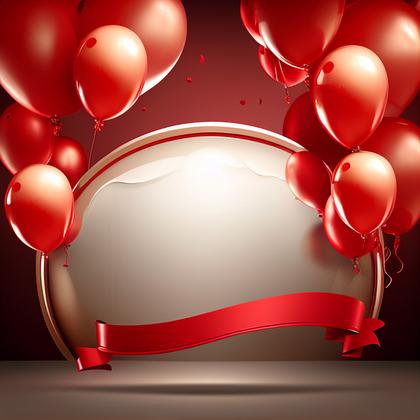 Free Download Red Happy Birthday Card Background Image