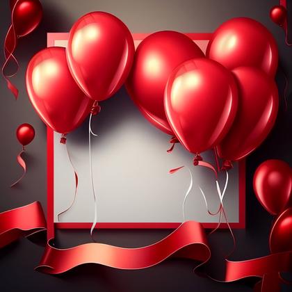 Free Download Red Happy Birthday Card Background Image