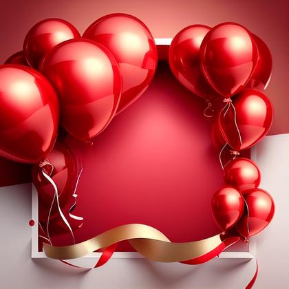 Free Download Red Happy Birthday Card Background Image