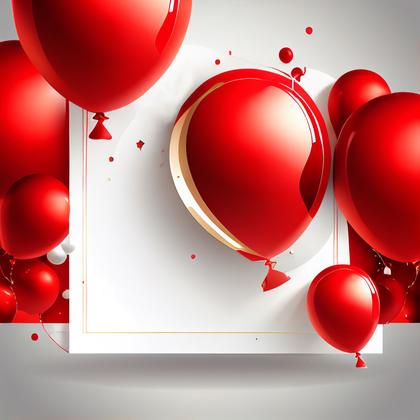Free Download Red Happy Birthday Card Background Image